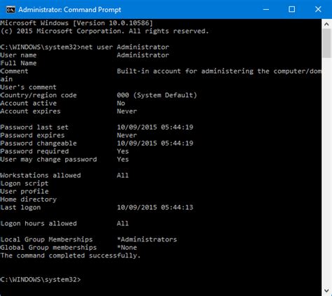 Help Possible To Reset Built In Administrator Password Windows 10