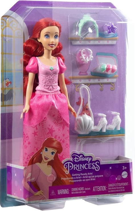 Disney Princess Toys Ariel Fashion Doll In Signature Pink Dress And 9