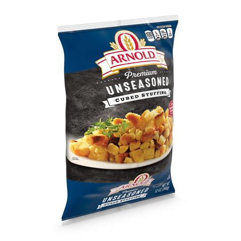 Arnold Premium Unseasoned Plain Cubed Stuffing 12 Oz Bread Crumbs Bag