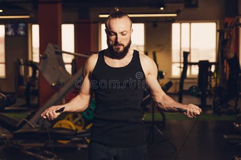 Black And White Photography A Man With A Beard Of An Athletic Build
