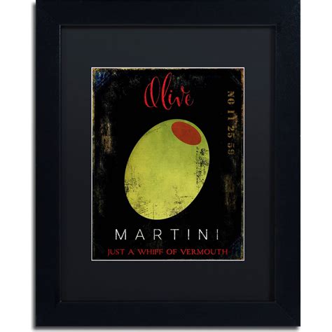 Trademark Fine Art Olive Martini I Canvas Art By Color Bakery Black