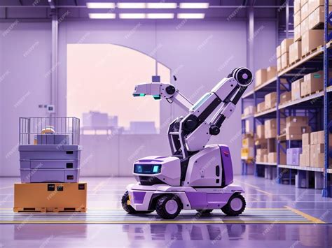 Premium Ai Image Revolutionizing Efficiency Automation With Agv And Robotic Arm In Smart