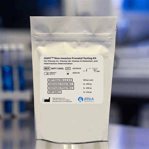 Isafe™ Nipt Kit Standard Version For T21 T18 And T13 Atila Biosystems
