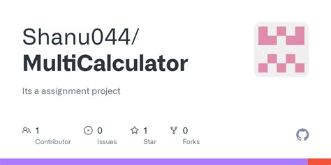 GitHub Shanu MultiCalculator Its A Assignment Project