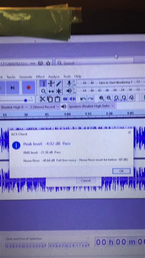 Acx Noise Floor Fail Windows Audacity Forum