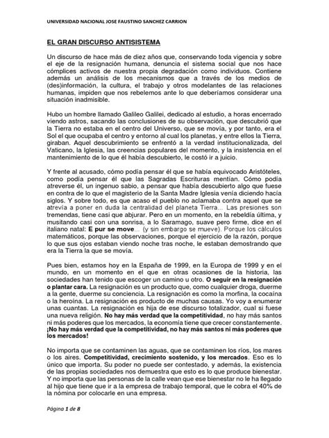 El Gran Discurso Antisistema Pdf