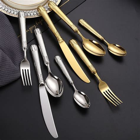 Elnoora Gold Luxury Cutlery Set Yedwo Luxury Cutlery Cutlery Set Cutlery