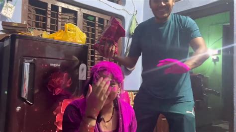 Bhaiyaa Bhabhi Ke Sath Kheli Holi 🔥😅 Ankush Saxena Swati Shrivastav