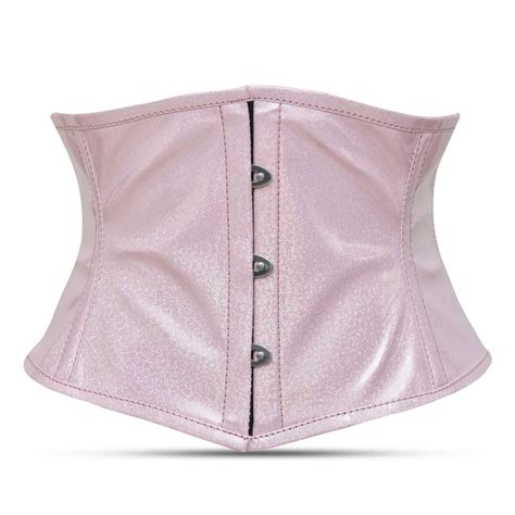 Pink Pvc Corset Top Waist Cincher Miss Leather Online