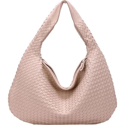Sac Cabas Femme Grand Sac À Main Bandoulière Sac Tote Bag Pu Cuir Sac Tressé Sac Epaule Etanche