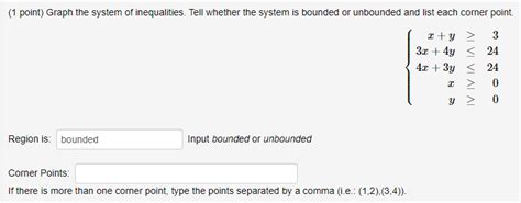 Solved Point Graph The System Of Inequalities Tell Chegg