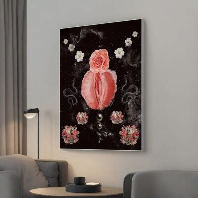 Female Pussy Silhouette Canvas Unframed Print Art Ebay