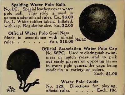 Water Polo Legends 1915 Ball And Caps Advertisement