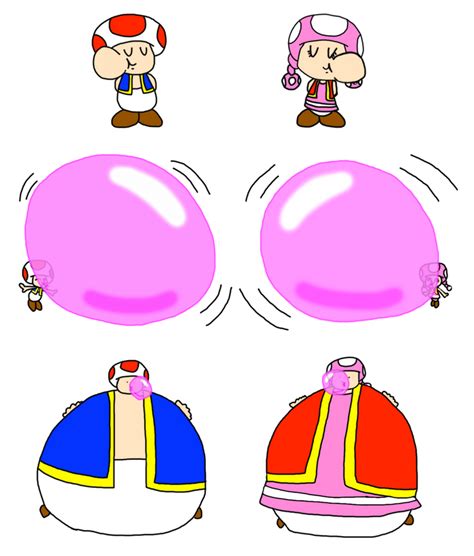 Toad And Toadette Bubble Gum Blowback By Laddlover101 On Deviantart