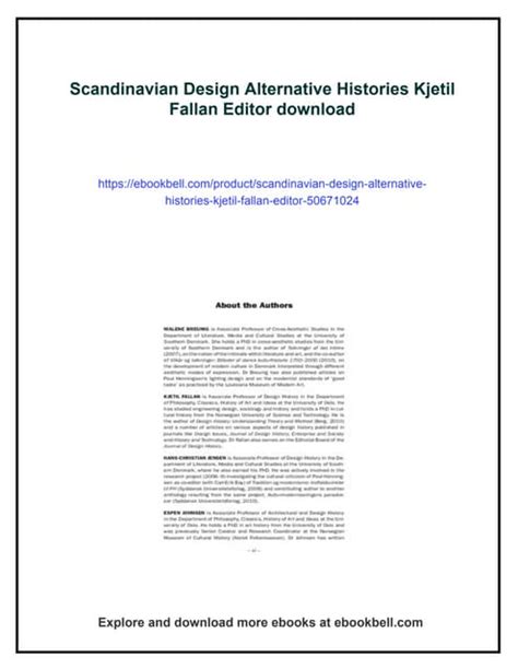 Scandinavian Design Alternative Histories Kjetil Fallan Editor Pdf