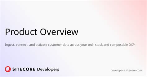 Customer Data Management Sitecore Cdp Product Overview Sitecore