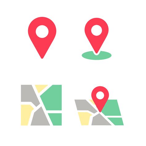 Map Pointer Marker Icon Set Vector For Location Navigation Business