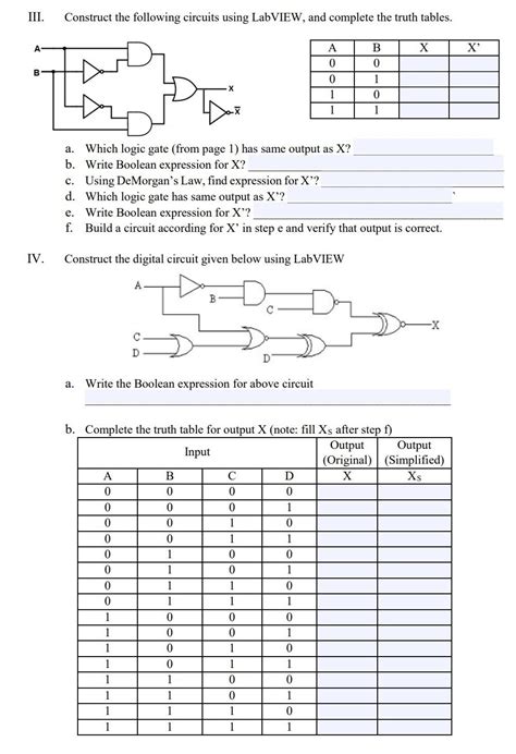 Solved Iii Construct The Following Circuits Using Labview