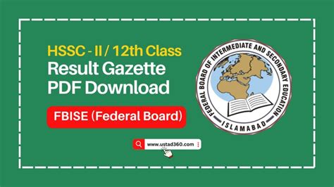 Bise Fsd Faisalabad Board 12th Class Result 2025 Gazette Pdf Ustad360
