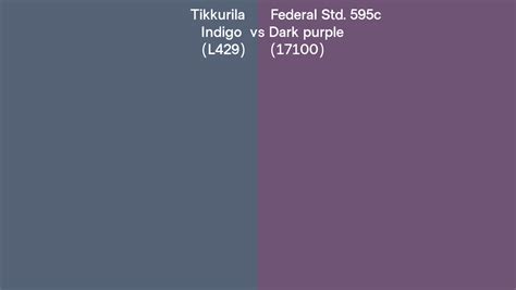 Tikkurila Indigo L429 Vs Federal Std 595c Dark Purple 17100 Side
