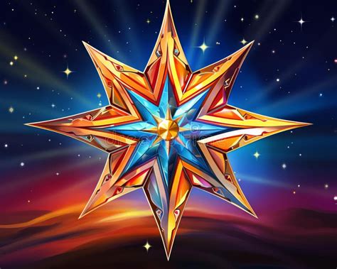 An Illustration Of A Star In The Shape Of A Star Stock Illustration