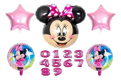 6 Balão Bexiga Decoração Minnie Laço Rosa P Festas Minnie Mercadolivre