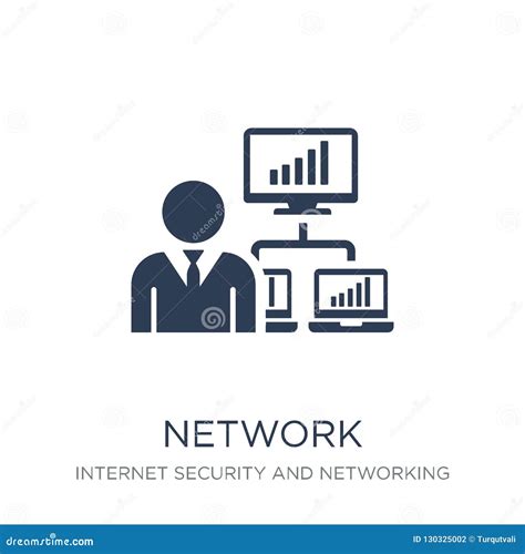 Network Adminstrator Icon Trendy Flat Vector Network Adminstrator Icon