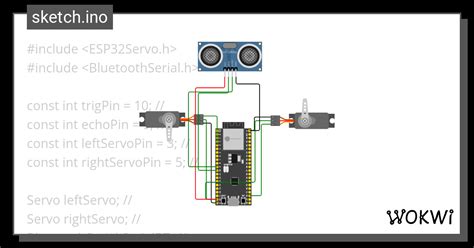 서보모터 초음파blue Wokwi Esp32 Stm32 Arduino Simulator