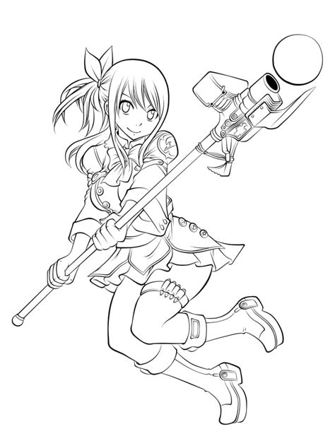 Lucy Heartfilia Coloring Pages Coloring Cool