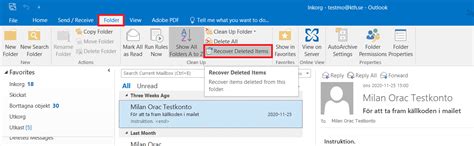 How To Retrieve A Deleted Folder In Outlook