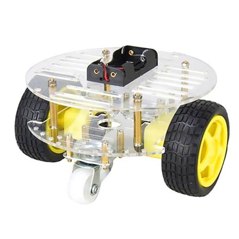 Carrito Robot Chasis Redondo De Ruedas Estructura