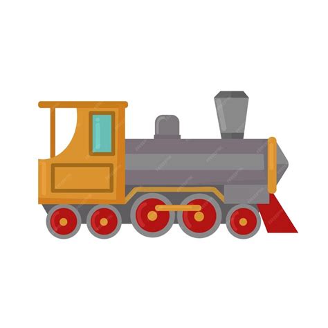 증기 기관차 아이콘 클리파트 고립 터 일러스트레이션 프리미엄 벡터