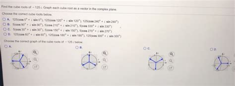 Solved Find The Cube Roots Of I Graph Each Cube Root As Chegg Com