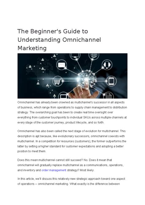 The Beginners Guide To Omnichannel Marketing The Beginner S Guide To