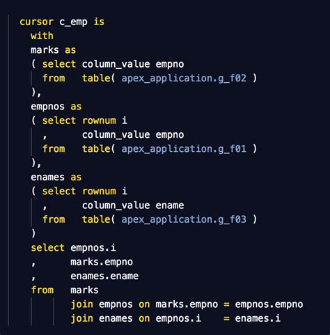 Apex Application G F X Array Processing In Oracle