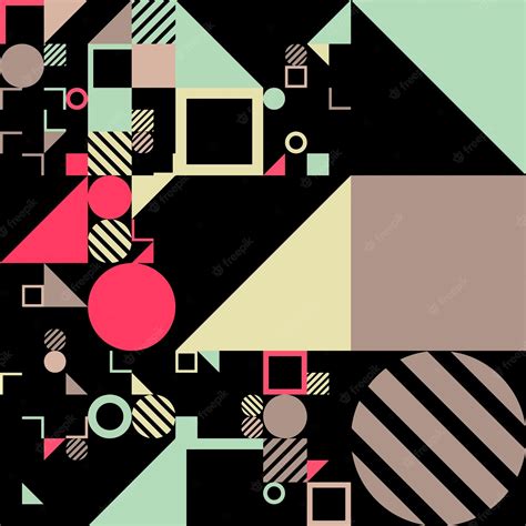 Premium Vector Abstract Retro Geometric Pattern Background