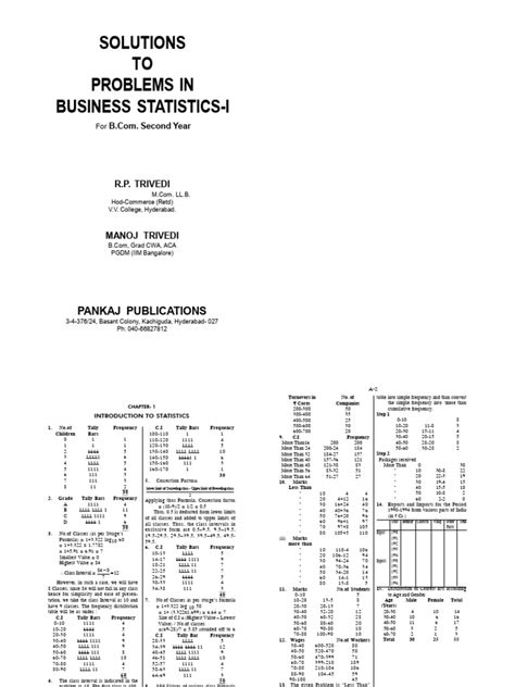 Bst Ii Sem Solutions Pdf Mean Interval Music