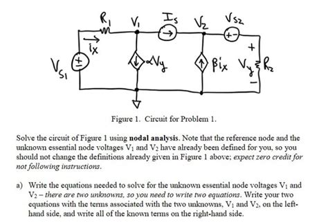 solved figure 1 circuit for problem 1 solve the circuit of