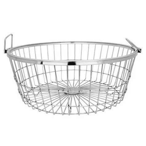 Ss Round Dish Drainer Basket Material Grade Ss302 Size 55x55x20cm