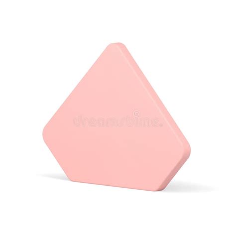 Pink Polygonal Vertical Wall Geometric Stand Foundation Construction Design Realistic Vector