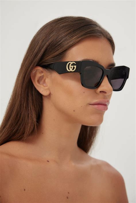 Gucci Black Chuncky Cat Eye Sunglasses Eyewear Club
