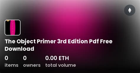 The Object Primer 3rd Edition Pdf Free Download Collection Opensea