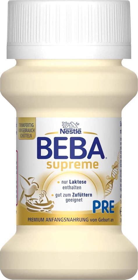 Nestl Beba Supreme Pre Infant Milk Ready To Drink Portion Bottles