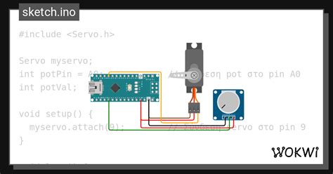 Servo Pot Ino Wokwi ESP STM Arduino Simulator
