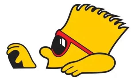 Calcomanía Bart Simpson Manejando Para Vidrio Camión X 1 Un Cuotas