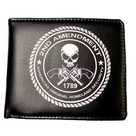 Man Bi Fold Faux Leather Wallet 2nd Amendment
