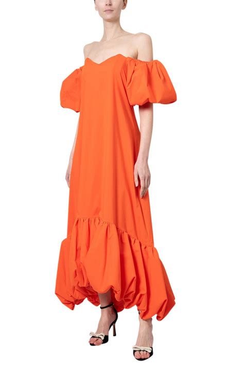 Caroline Constas Lucia High Low Bubblehem Midi Dress D832isss25 D Gallery