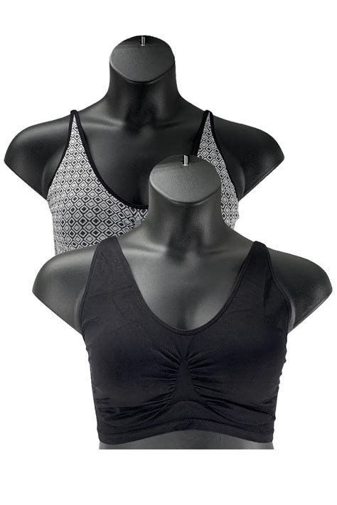 Rhonda Shear 2pck Seamless Jacquard Ahh Bra Pads Geo Gem