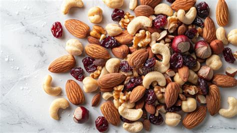 Nut And Fruit Snack Arrangement Assorted Almonds Cashews And