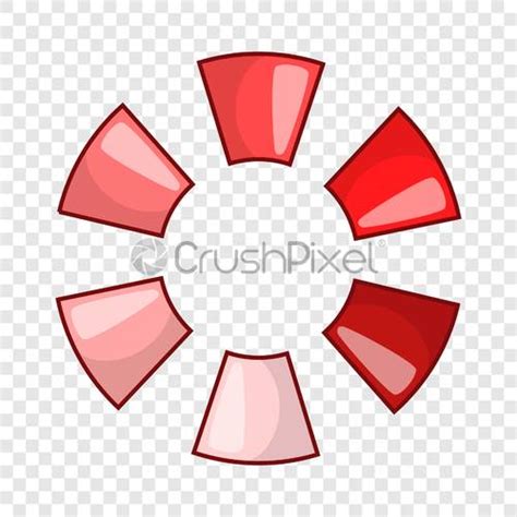 Abstract Red Circle Icon Cartoon Style Stock Vector Crushpixel